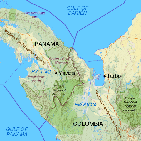 Gulf of Darién: Darién Gap (Panama, Colombia) | LAC Geo